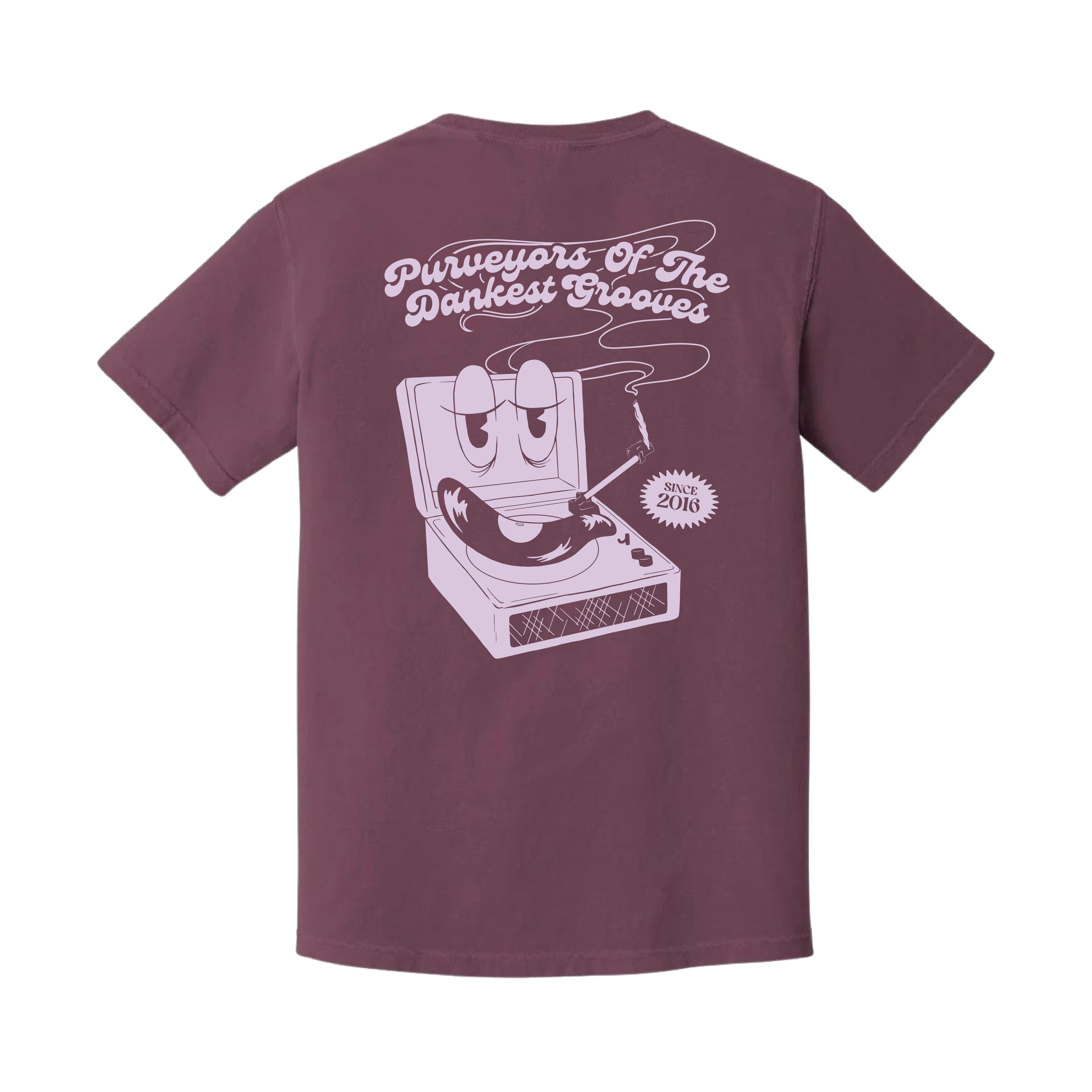 Jazz Dispensary "Dankest Grooves" T-Shirt (Berry) – Craft Recordings