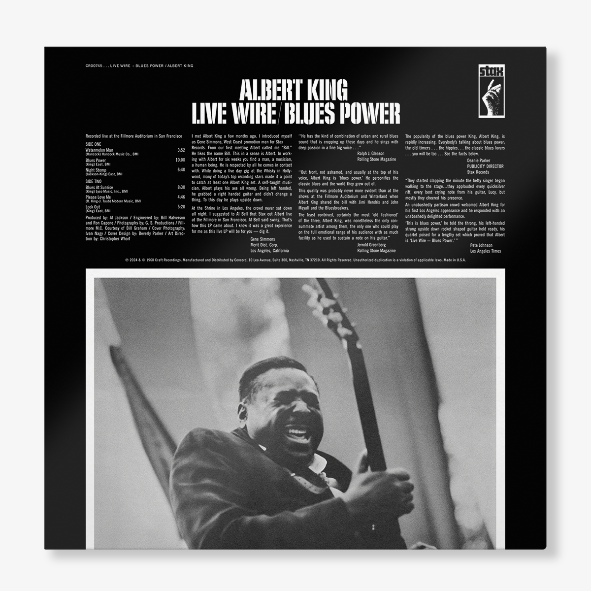 Albert King Live Wire Blues Power Bluesville Series Lp Craft