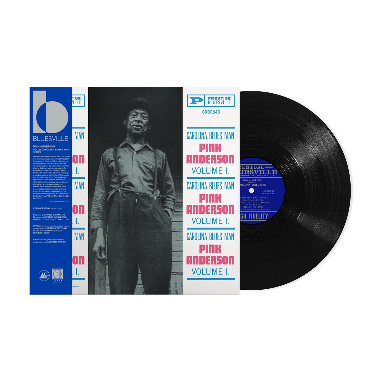 Carolina Blues Man, Volume 1 (Bluesville Series) (180g LP) – Craft ...