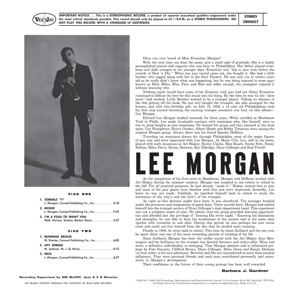 Here’s Lee Morgan (Original Jazz Classics Series) (180g LP) – Craft ...