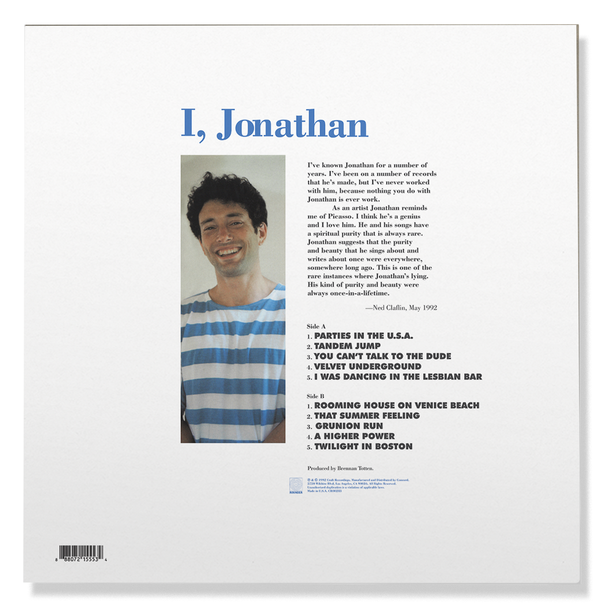 I, Jonathan (LP) – Craft Recordings