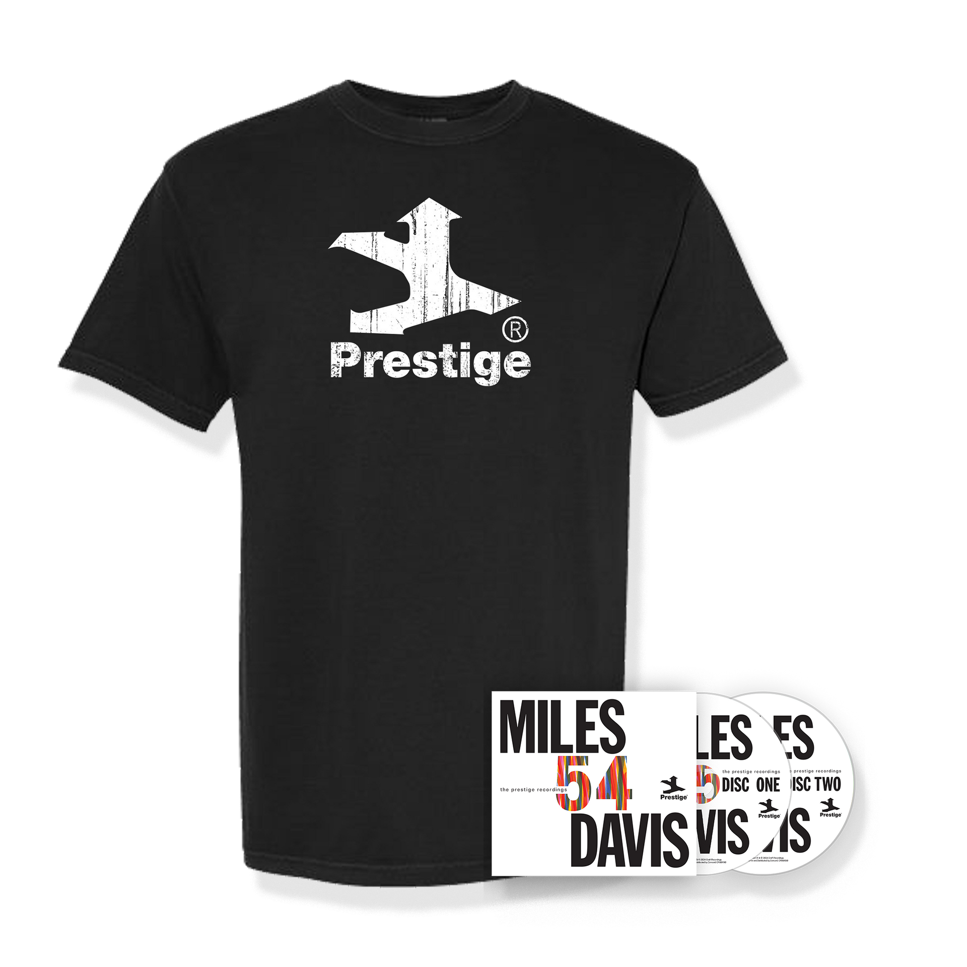 Miles '54: The Prestige Recordings - 2CD + Prestige Vintage Print Tee – Craft Recordings