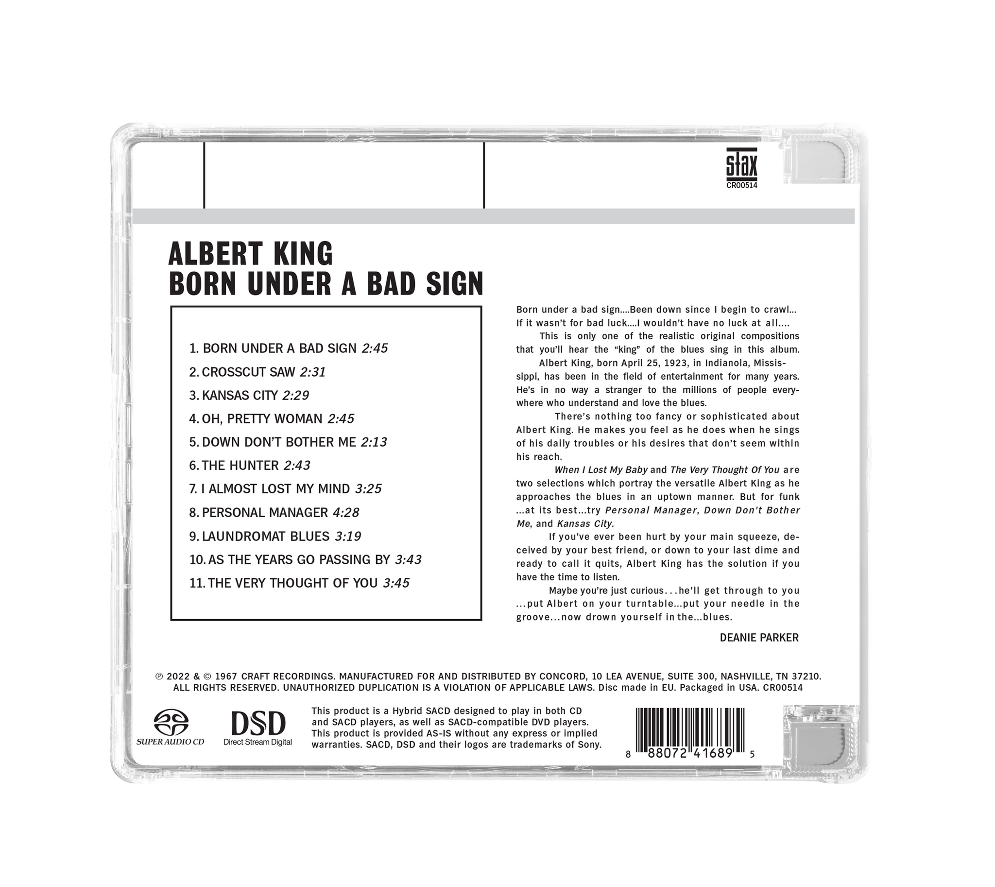 Albert King – Born Under A Bad Sign (SACD) – Craft Recordings