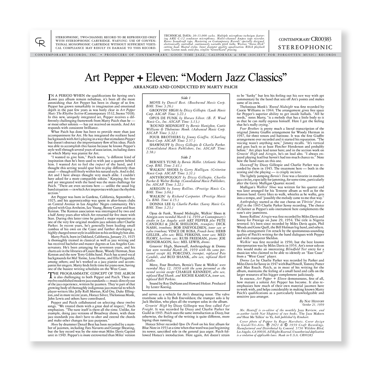 +Eleven: Modern Jazz Classics - Contemporary Records Acoustic Sounds S – Craft Recordings
