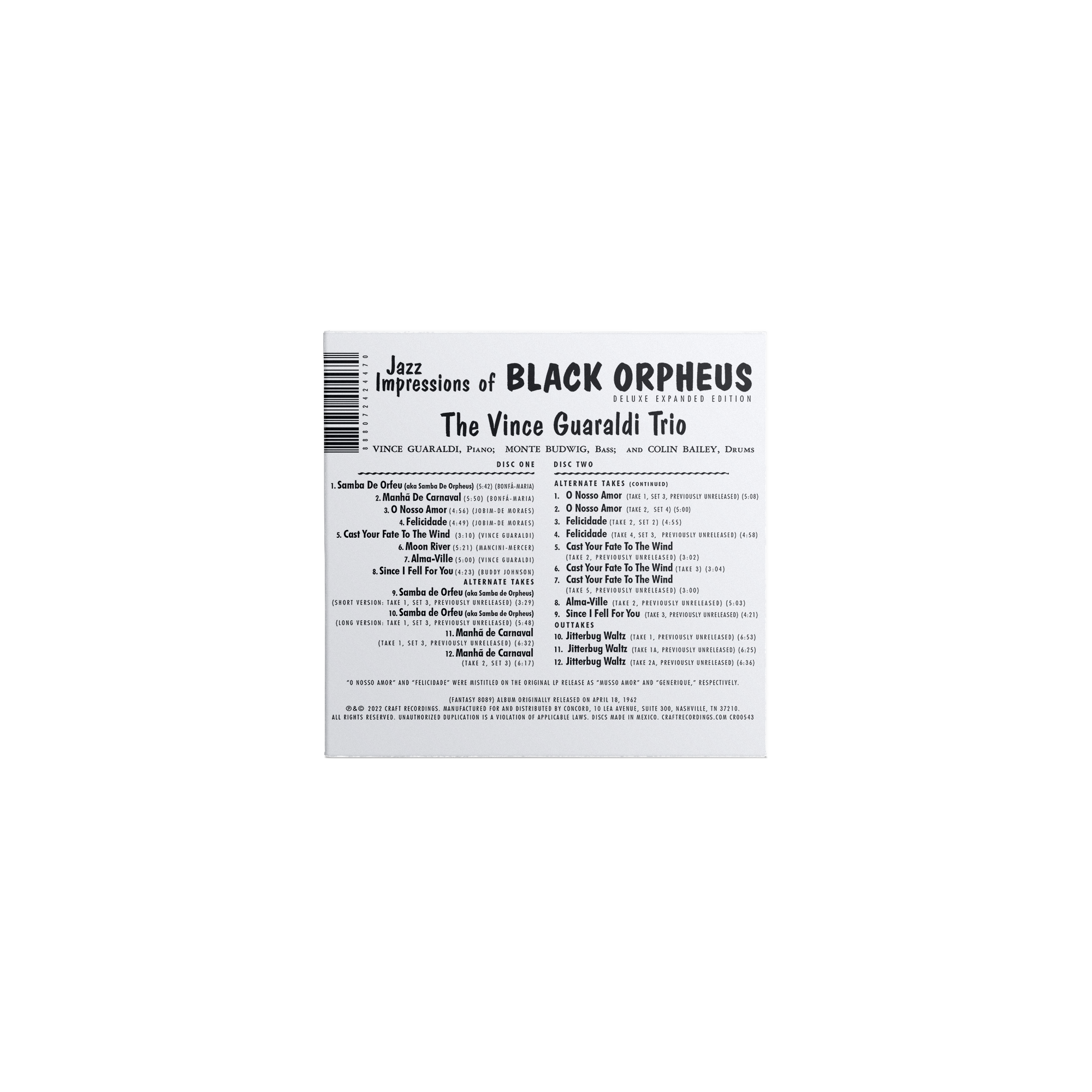 Vince Guaraldi – Jazz Impressions Of Black Orpheus: Deluxe Edition (2 ...